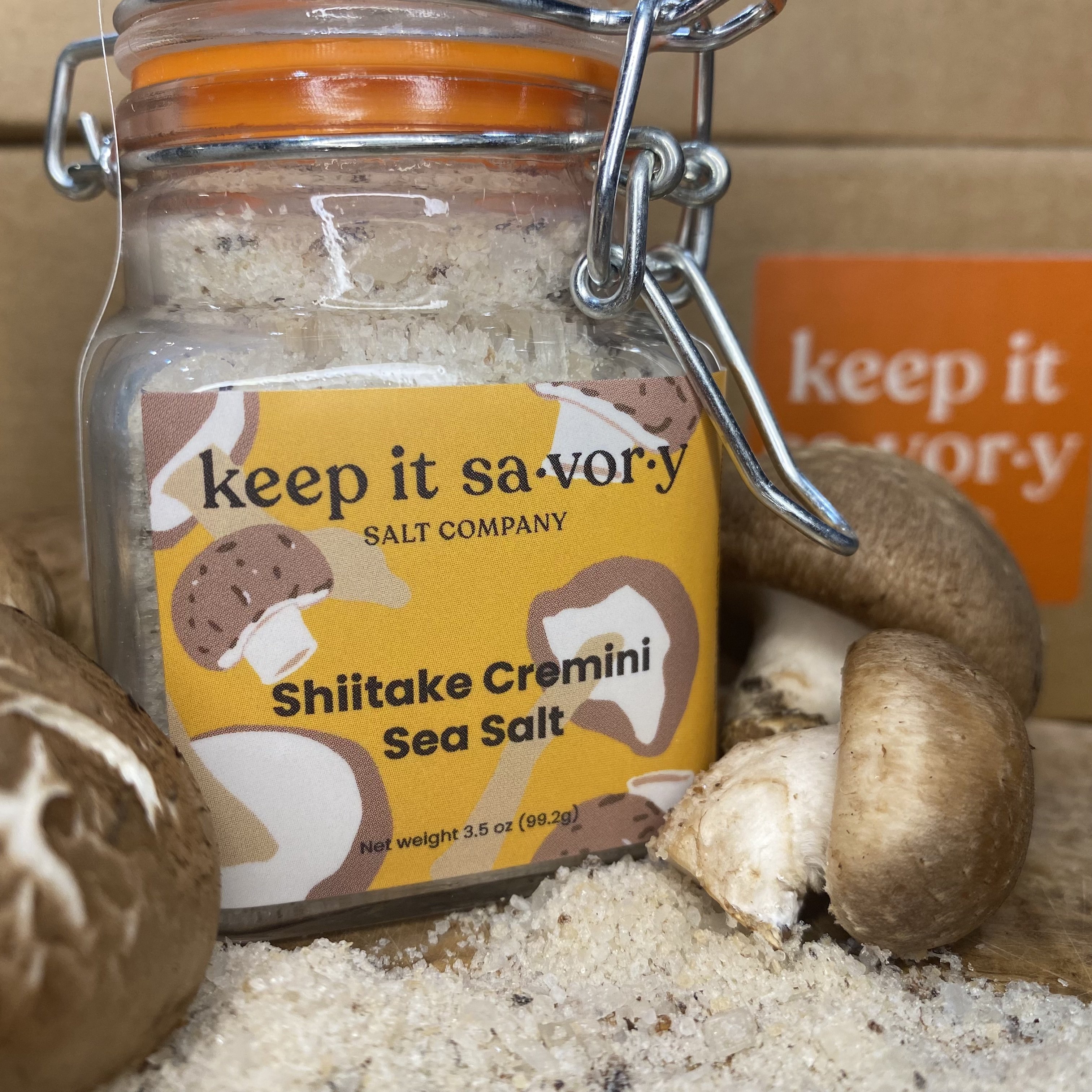 Shiitake Cremini Sea Salt - Press Coverage Ready Product - Press Hook